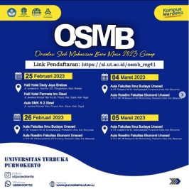 Pendaftaran OSMB Mahasiswa Baru Masa 2023.1 - UT Purwokerto